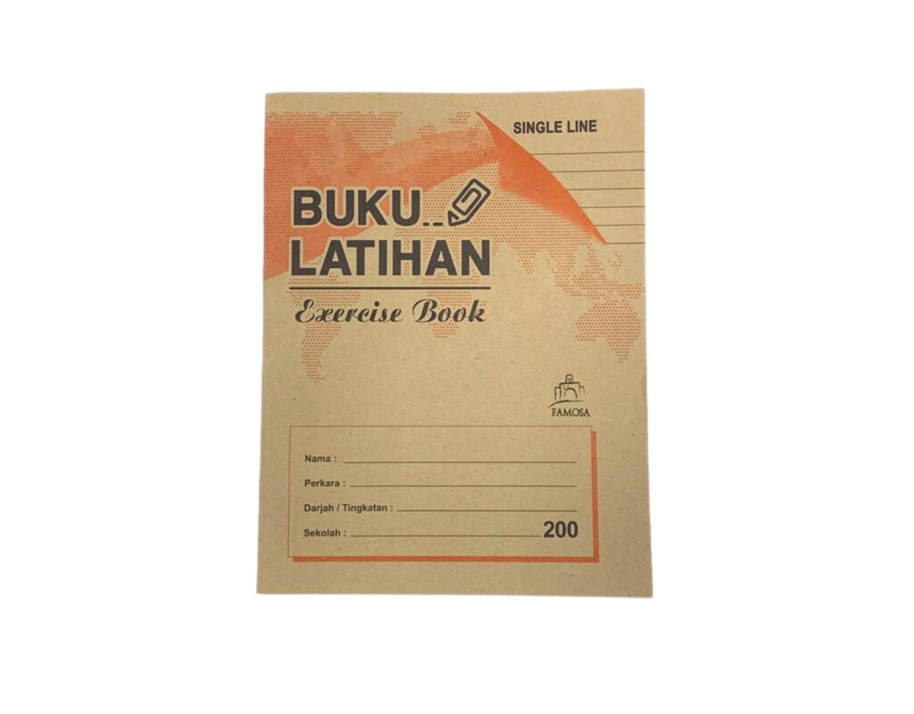 Famosa Kraft Exercise Book 200pg -Single Line - Flexcos Office Supplies ...